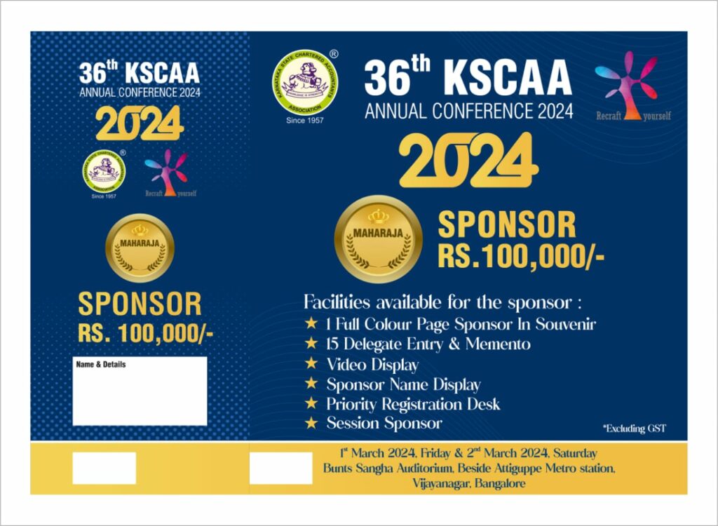 Maharaja Sponsors | Conference 2024 – KSCAA